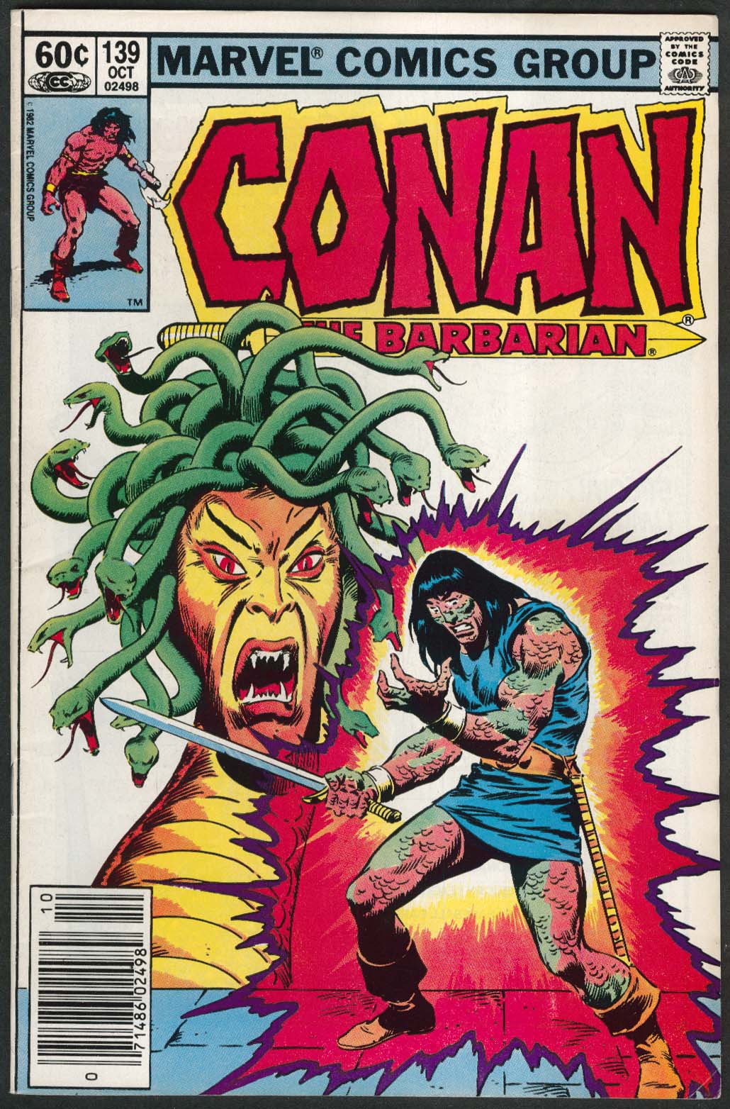 CONAN the BARBARIAN #139 Marvel comic book 10 1982