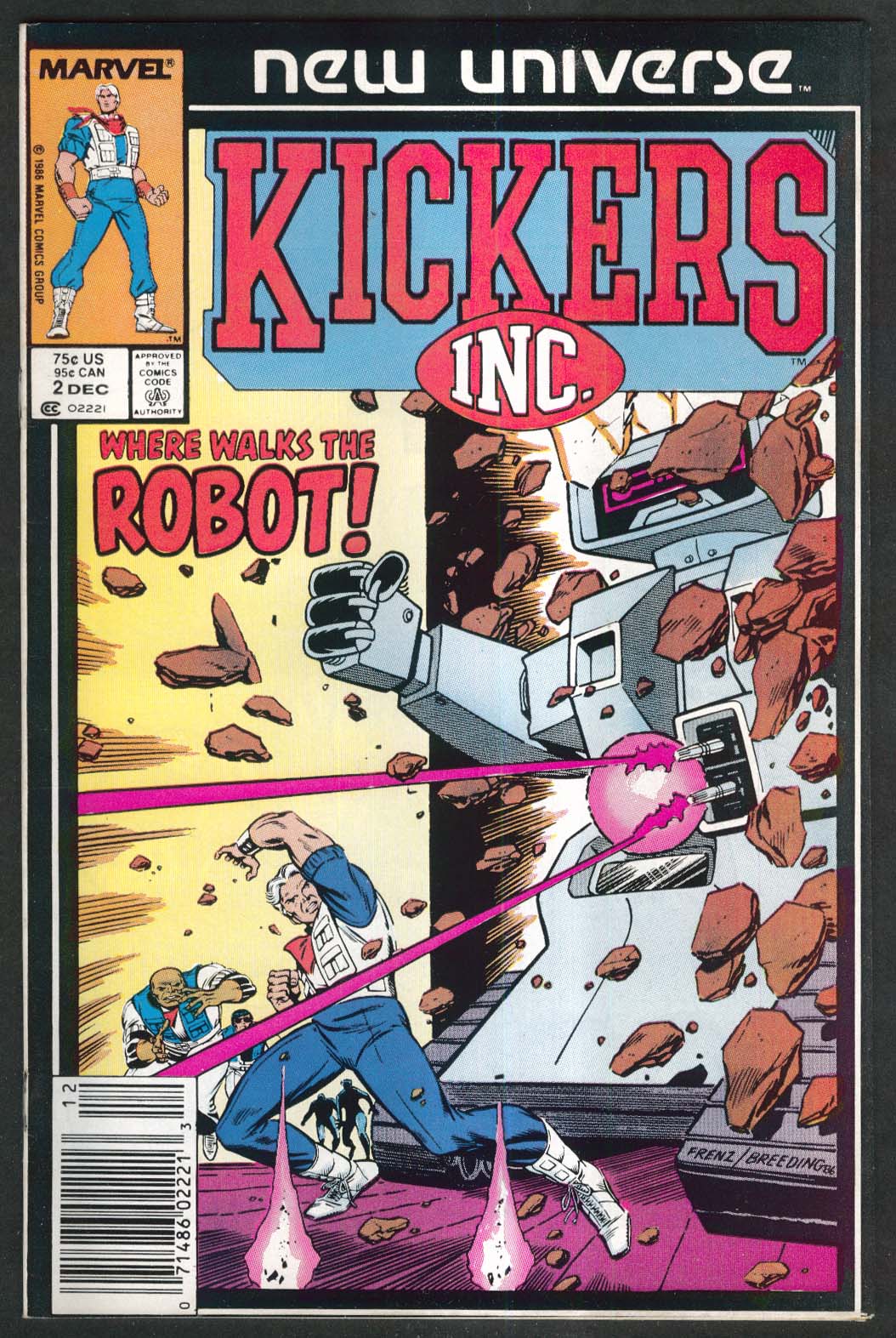 KICKERS INC #2 Marvel comic book 12 1986