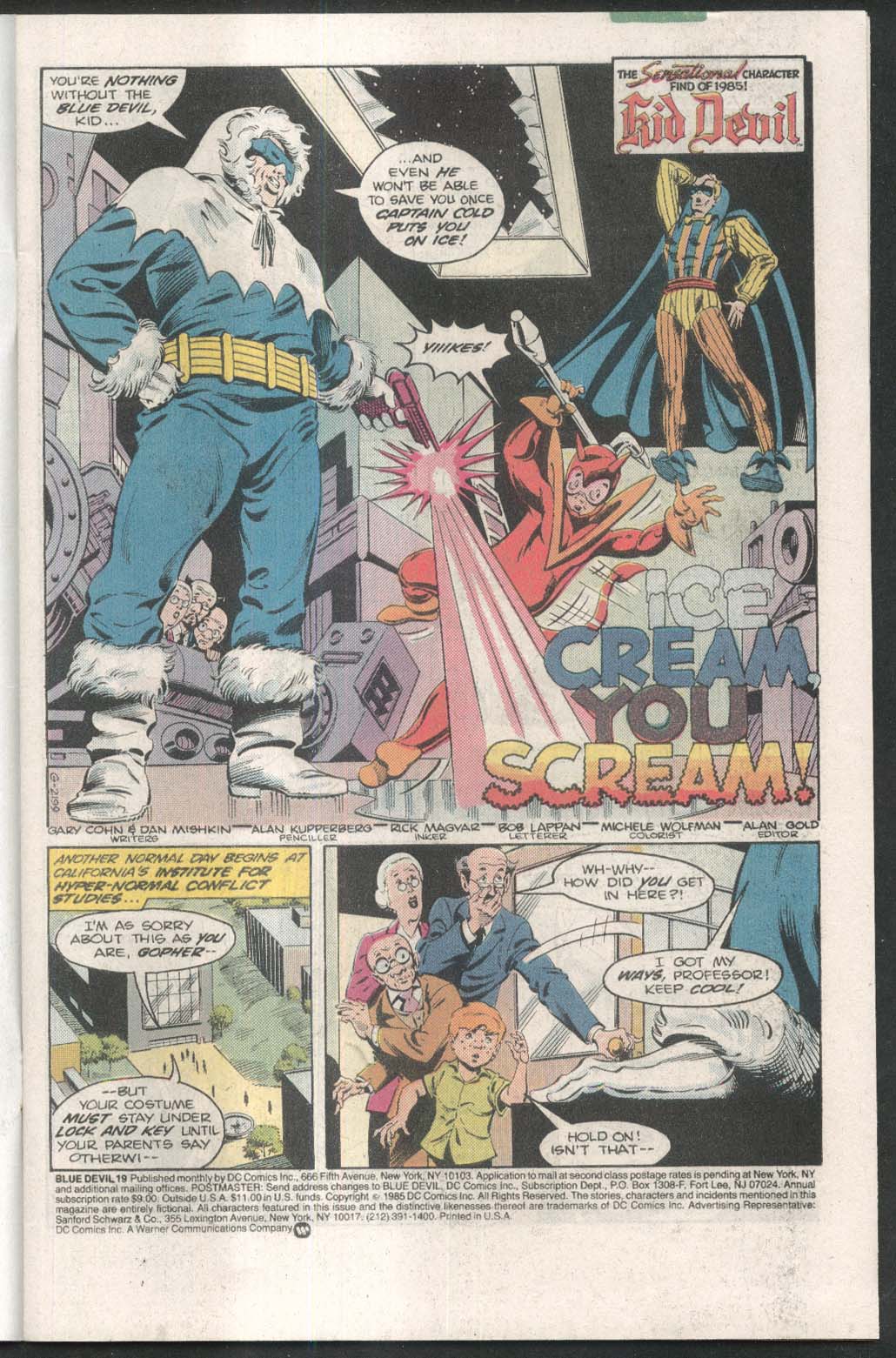 BLUE DEVIL #19 DC comic book 12 1985