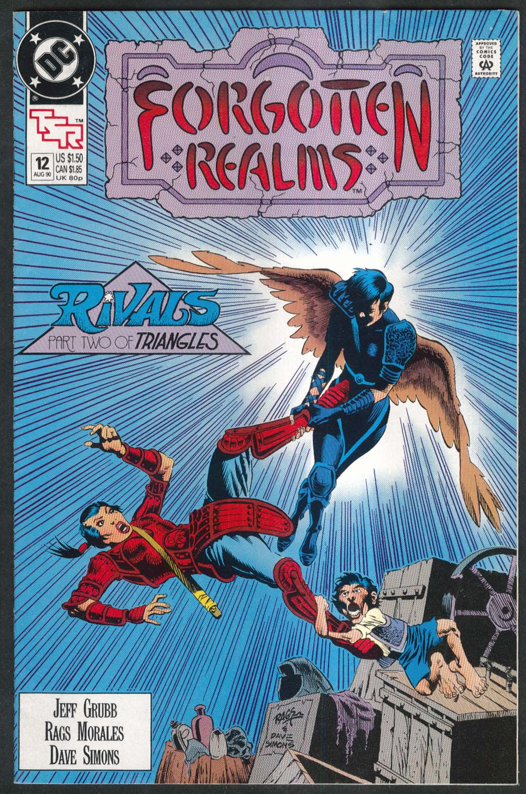 FORGOTTEN REALMS #12 DC comic book 8 1990 TSR