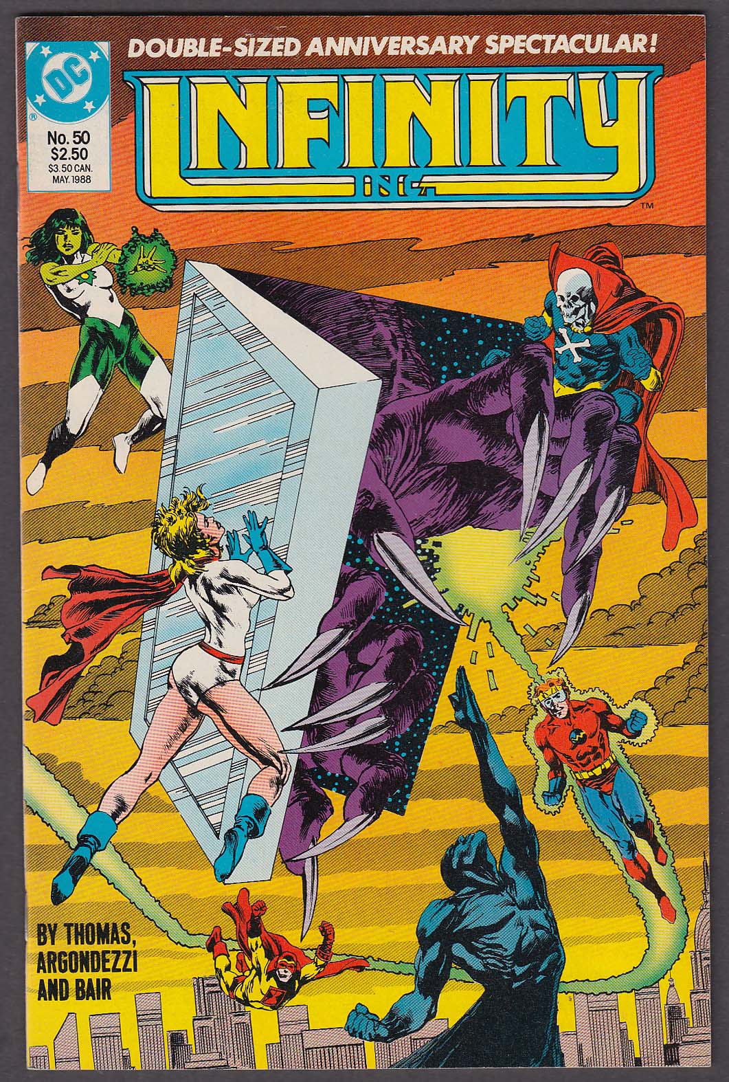 INFINITY INC #50 DC comic book 5 1988