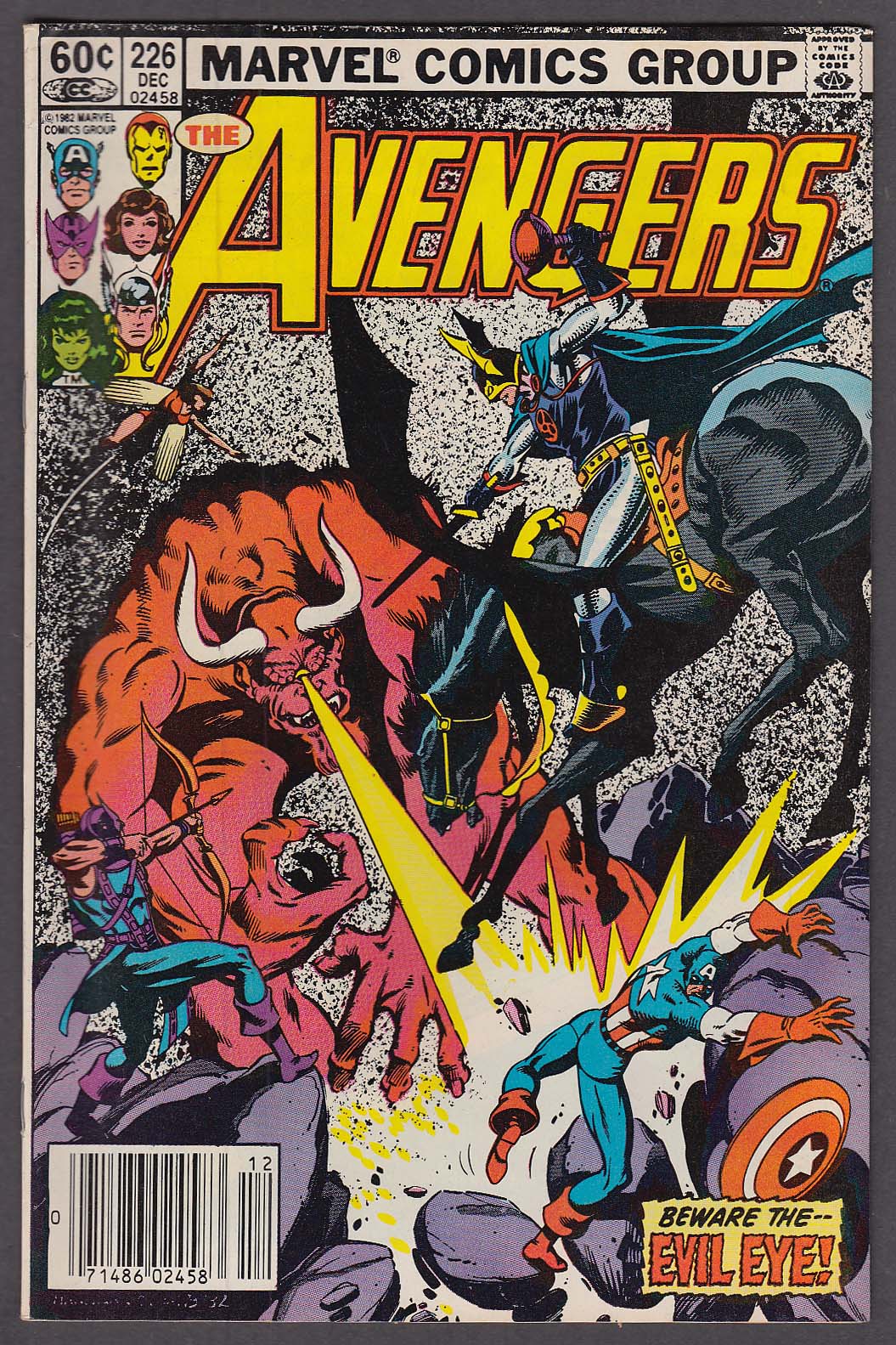The AVENGERS #226 Marvel comic book 12 1982 Evil Eye
