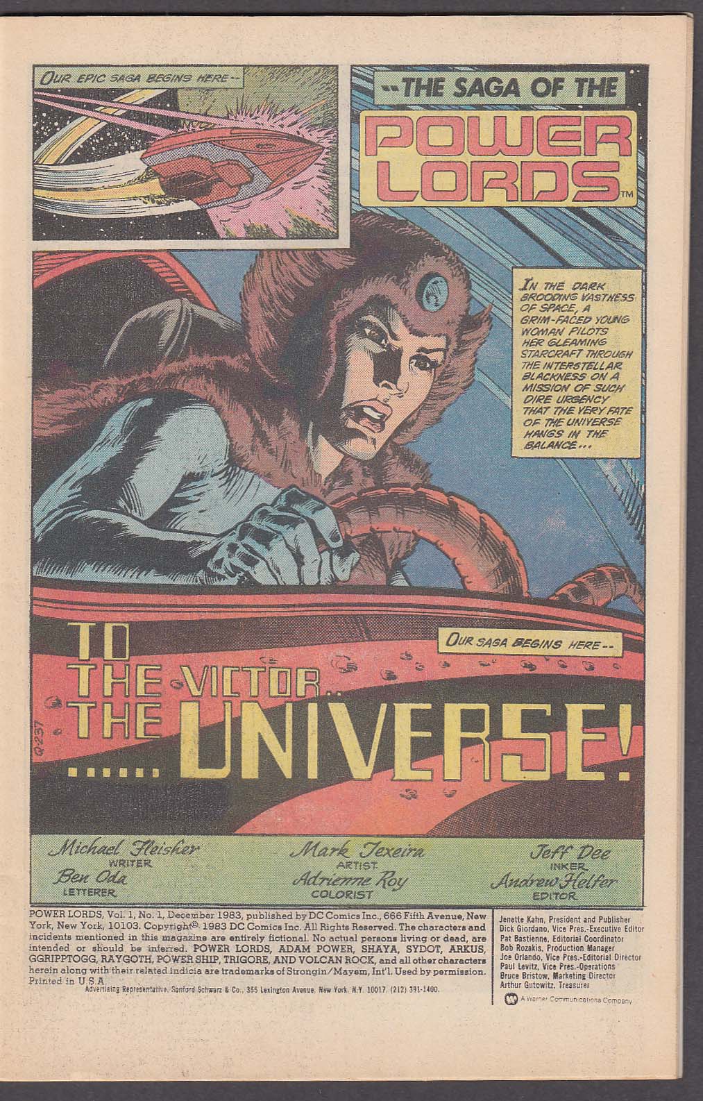 POWER LORDS #1 DC comic book 12 1983