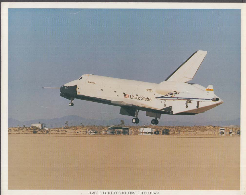 Space Shuttle Enterprise Orbiter First Touchdown Official NASA Print 1977