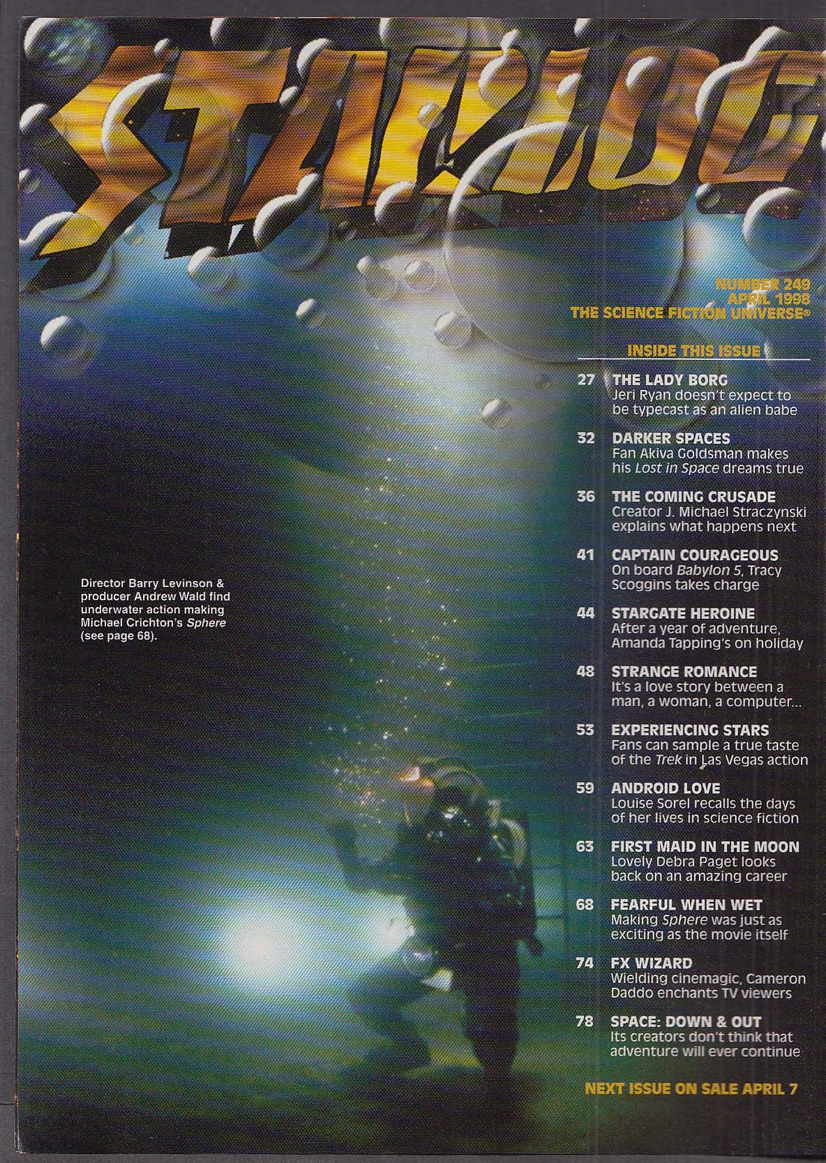 STARLOG #249 Jeri Ryan Tracy Scoggins Babylon Crusade Star Trek ...