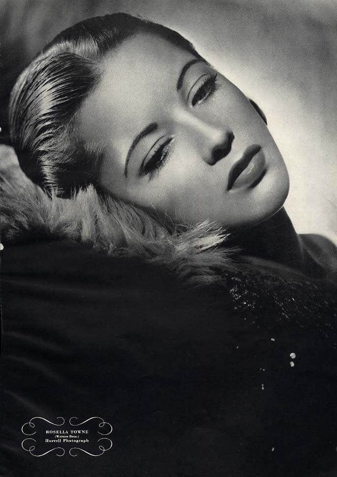 Hurrell glamour photo Esquire page: Myra Alexander / Rosella Towne 1939