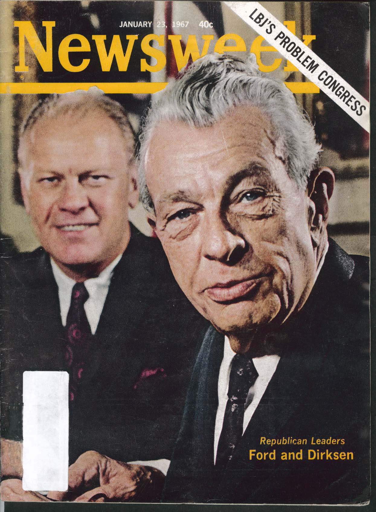 NEWSWEEK Gerald Ford Everett Dirksen LBJ Vietnam Reagan McDonnell 1/23 1967