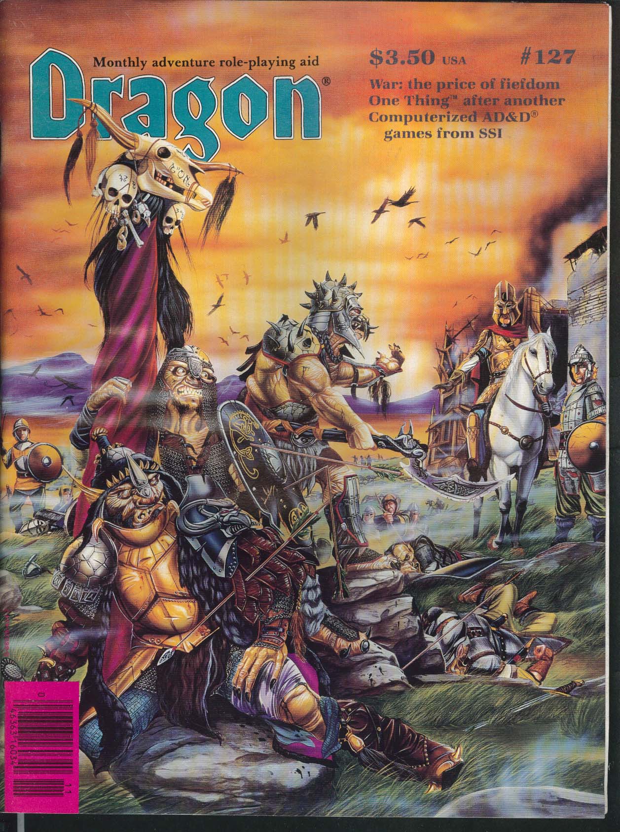 DRAGON #127 Wargames Marvel Thing RPG Dungeons & Dragons TSR SSI AD&D ...