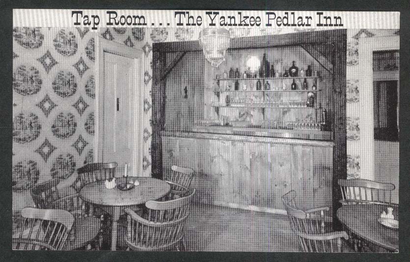 Tap Room The Yankee Pedlar Inn Holyoke MA postcard 1940s